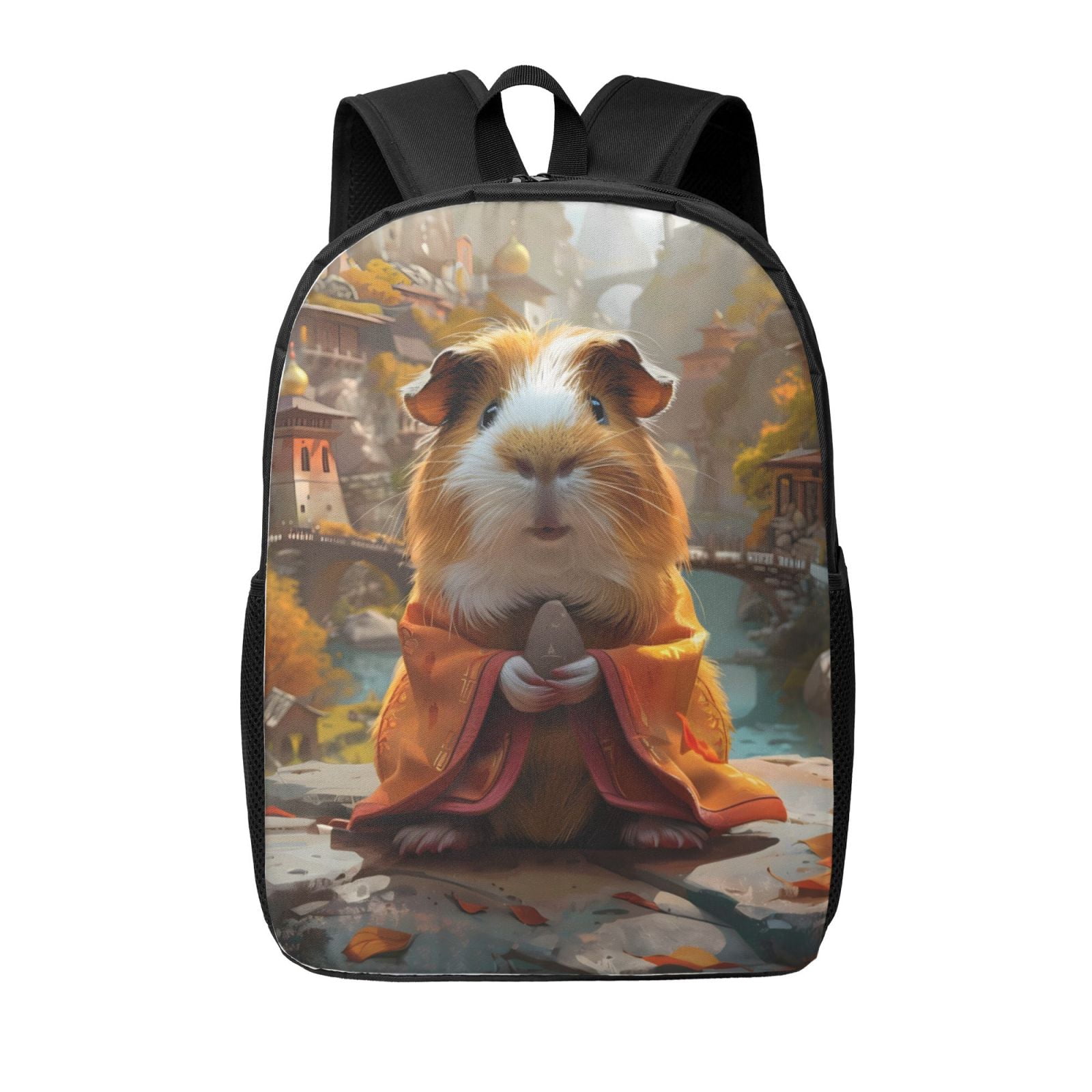 Yiaed Valley Meditating Guinea Pig Print Travel Laptop Backpack, 17 ...