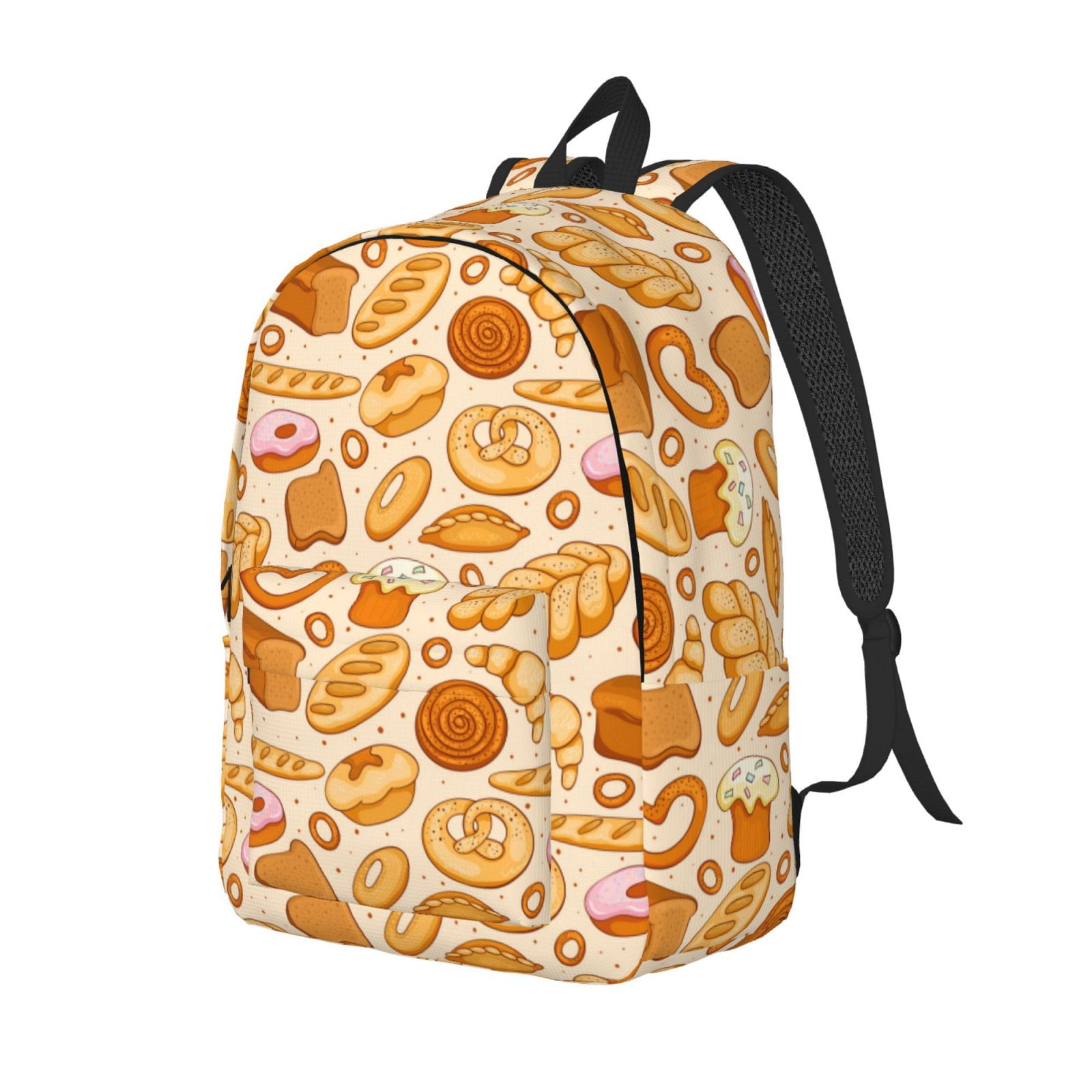 Yiaed Various Bread Print Laptop Backpack Travel Canvas Backpack ...