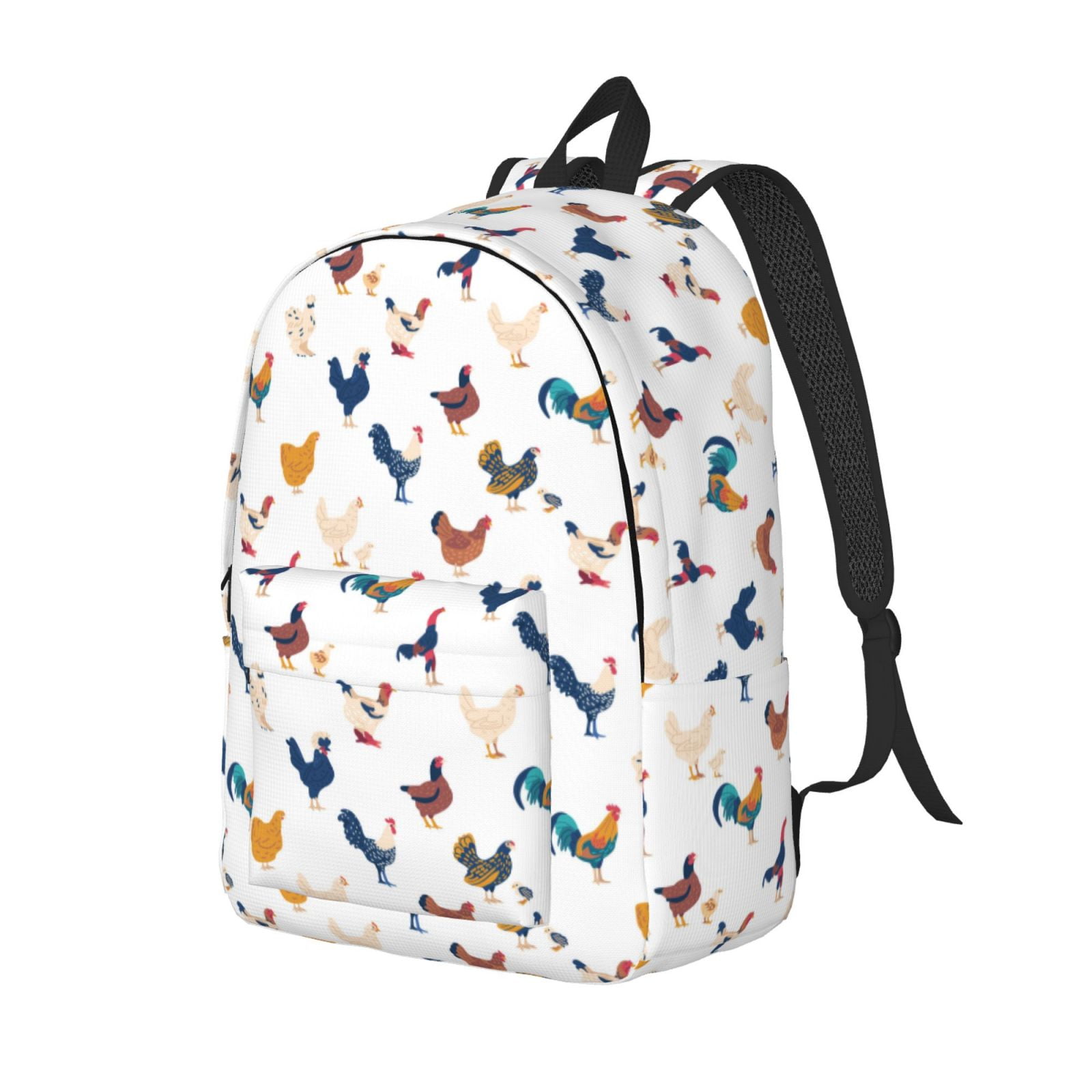 Yiaed Various Rooster Print Print Laptop Backpack Travel Canvas ...