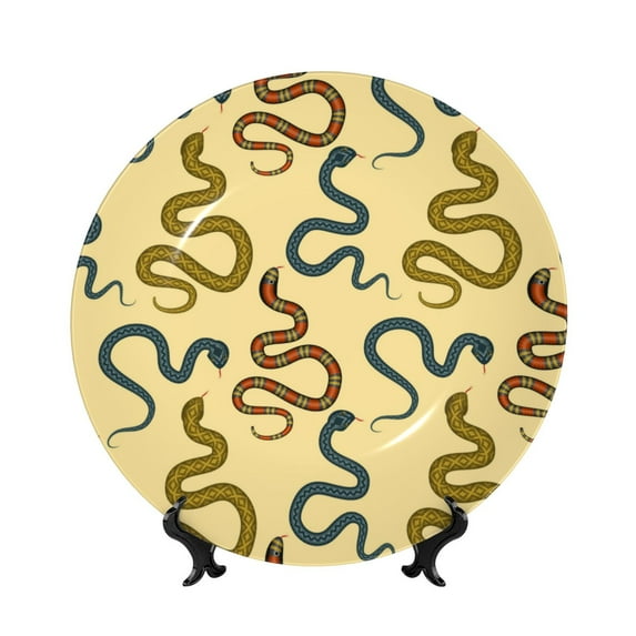 Yiaed Various Snake Print Bone China Decorative Plate Ceramic Dinner ...