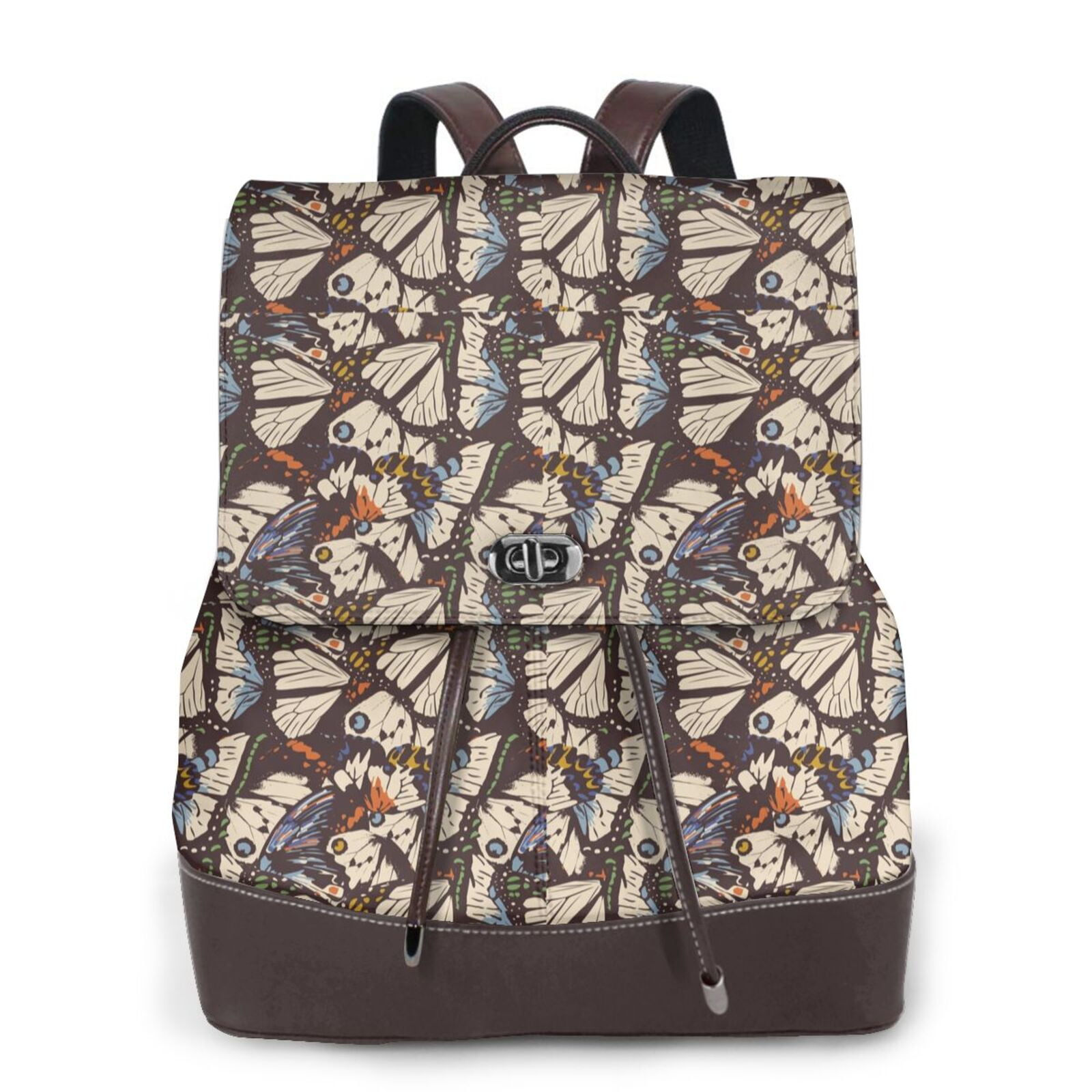 Yiaed Vector Butterflies Print Laptop Backpack for Women Slim Computer ...