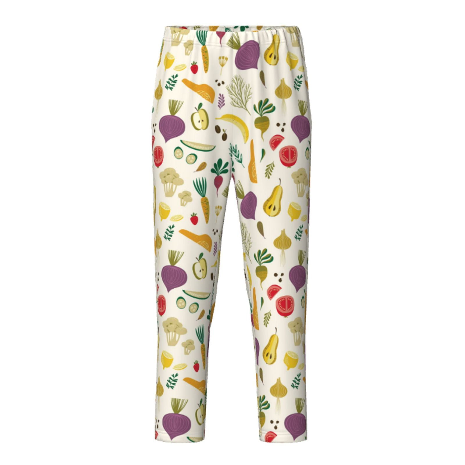 Yiaed Vegetable Print Teenagers' Lounge Pants, Loose PJ Bottoms, Long ...