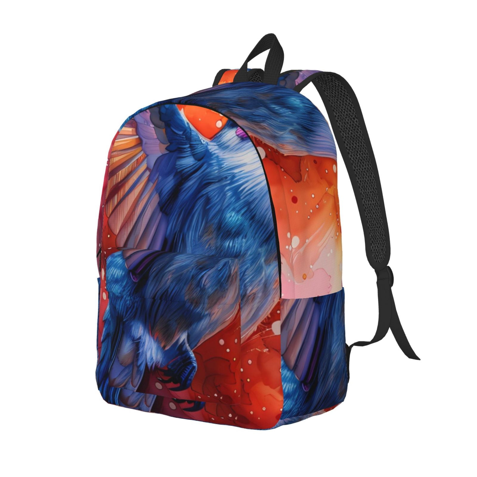 Yiaed Vibrant Hummingbird Watercolor Art Print Laptop Backpack Travel ...