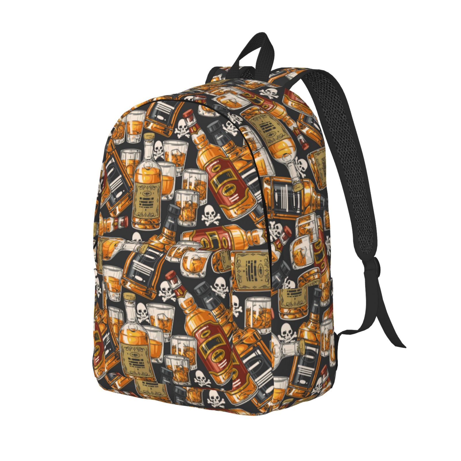 Yiaed Vintage Bottles Print Print Laptop Backpack Travel Canvas ...