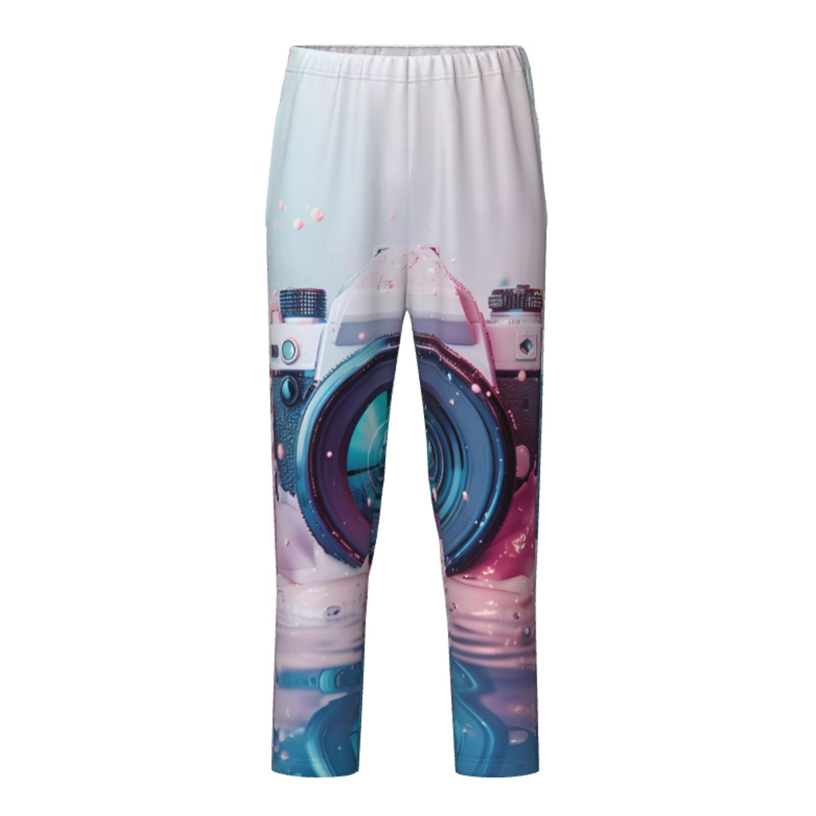 Yiaed Vintage Camera Splash Art Print Teenagers' Lounge Pants, Loose PJ ...