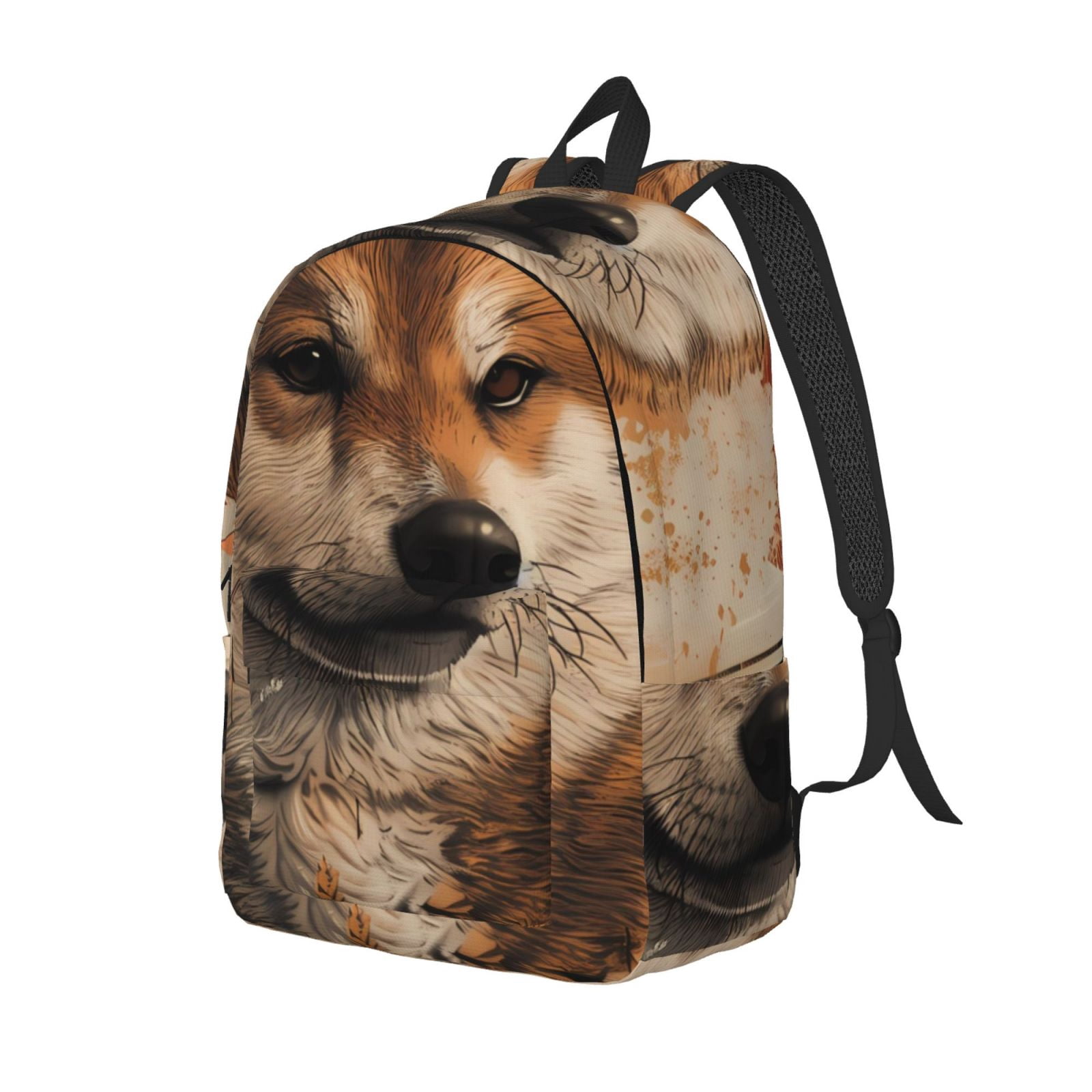 Yiaed Vintage Shiba Inu Art Print Laptop Backpack Travel Canvas ...