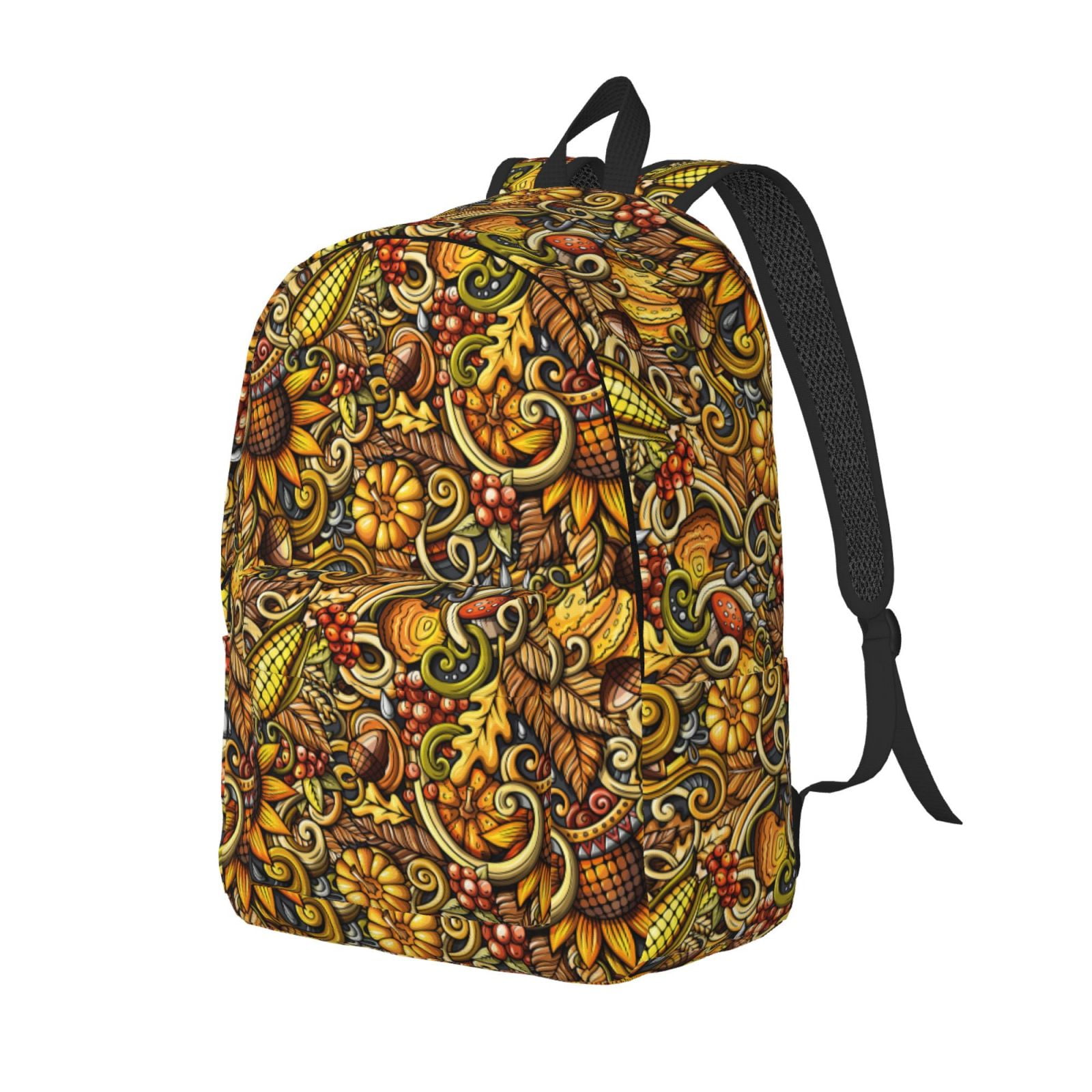 Yiaed Vintage Sunflower and Corn Autumn Print Laptop Backpack Travel ...