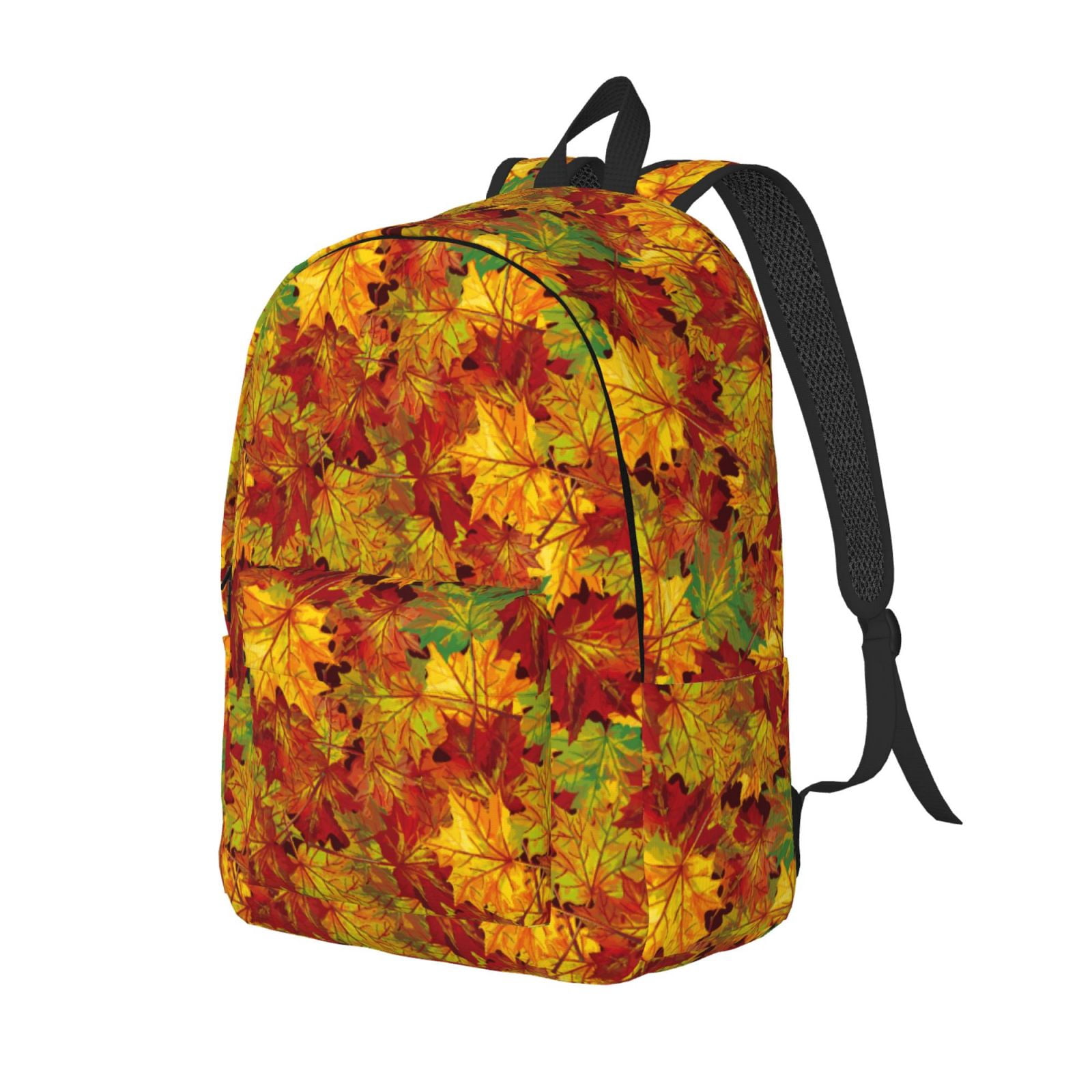 Yiaed Vintage maple leaf autumn Print Laptop Backpack Travel Canvas ...