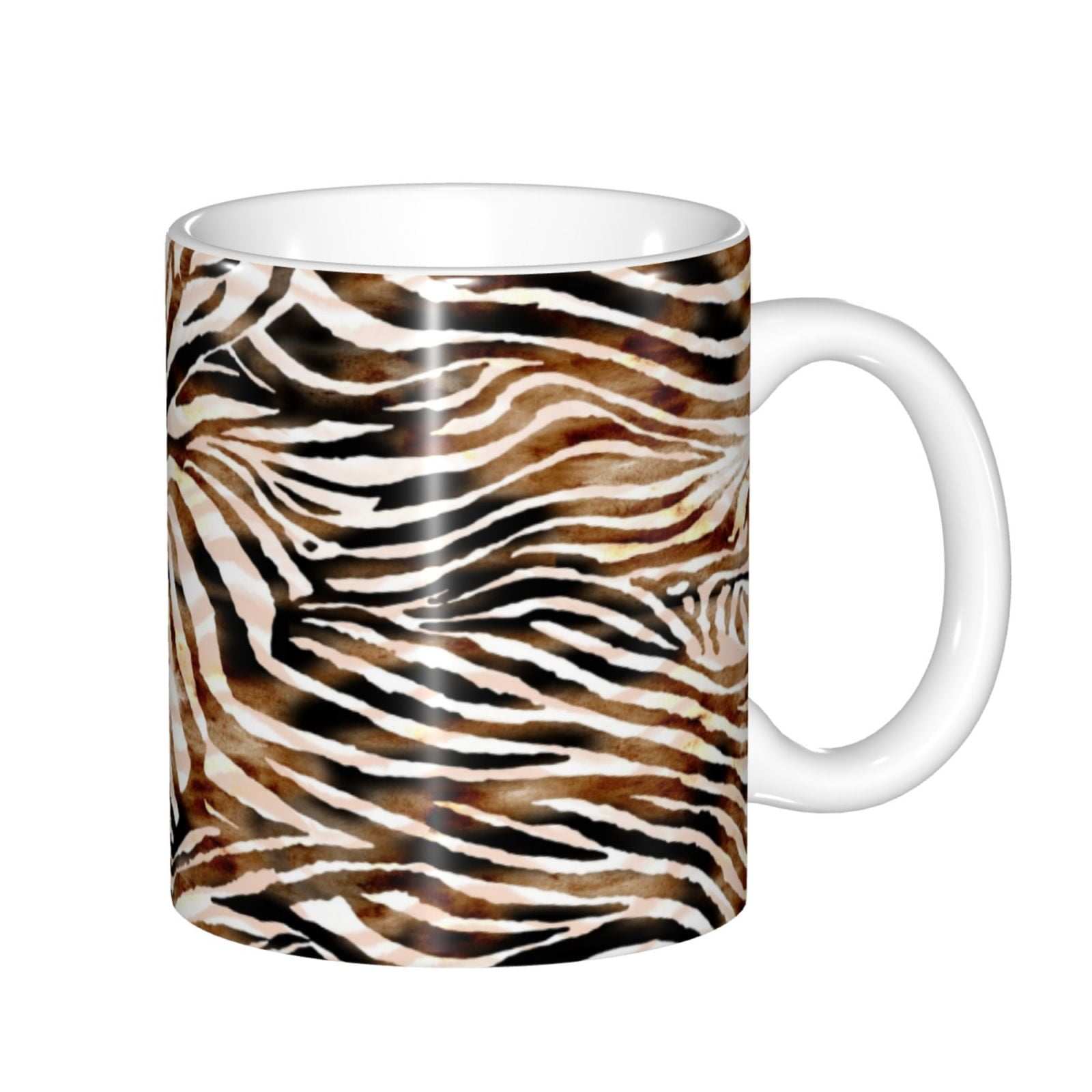 Yiaed Watercolor Zebra Print Ceramics Coffee,Large Handle Design,Extra ...