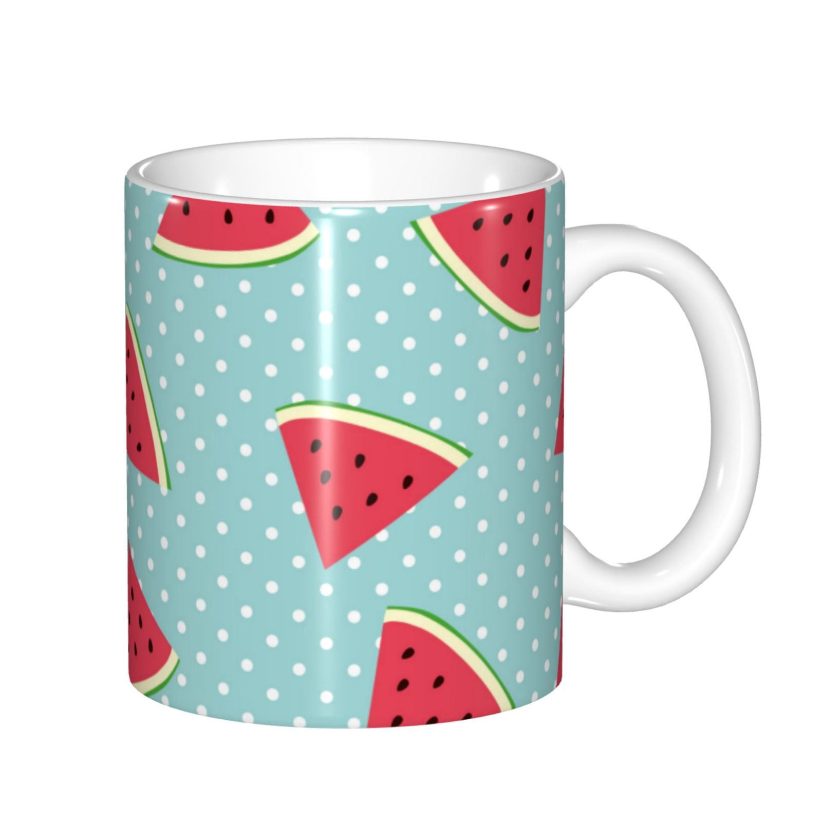 Yiaed Watermelon Print Ceramics Coffee,Large Handle Design,Extra Large ...
