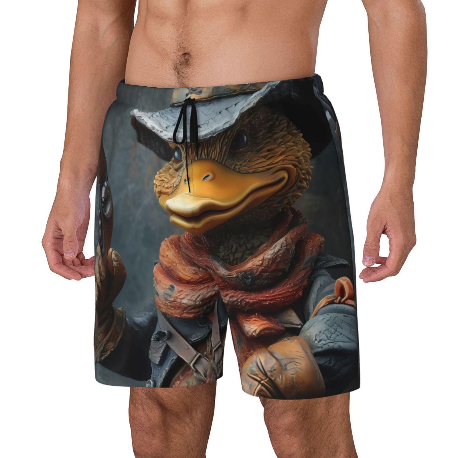 Yiaed Western Cowboy Duck Print Mens Swim Trunks Bathing Suit ...