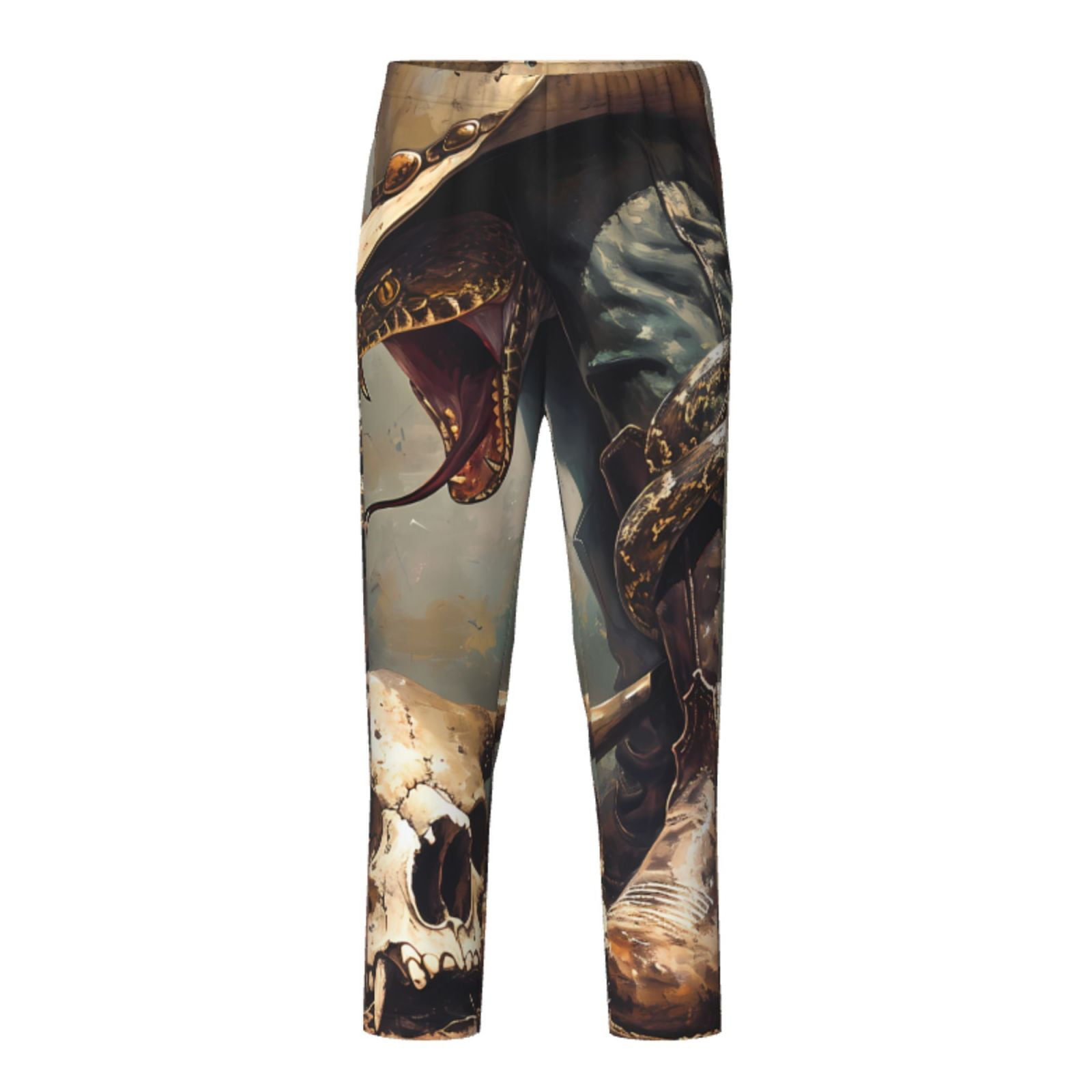 Yiaed Western Cowboy Snake Ram Skull Print Teenagers' Lounge Pants ...