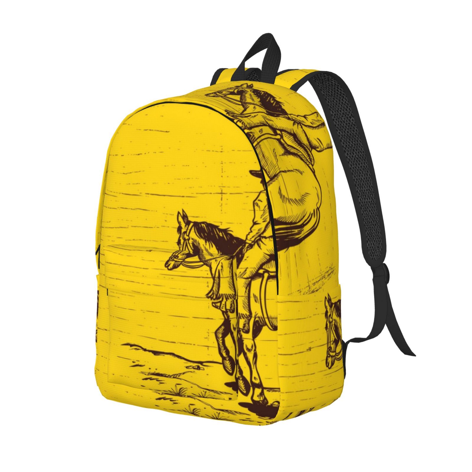 Yiaed Western Desert Cowboy 1 Print Laptop Backpack Travel Canvas ...