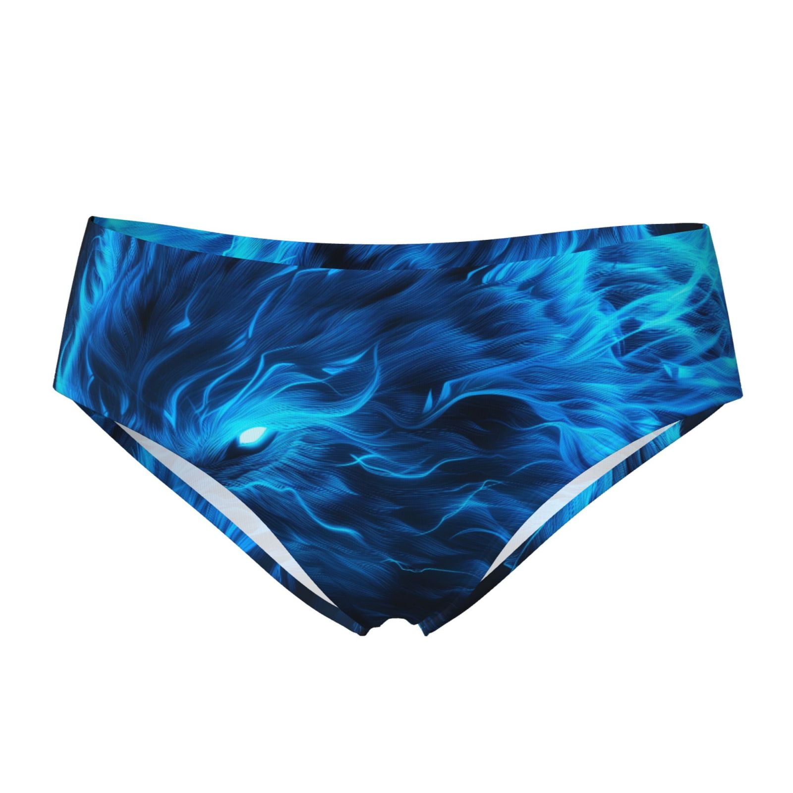 Yiaed Wolf Pattern Underwear for Women Low Waisted Full Coverage Ladies ...