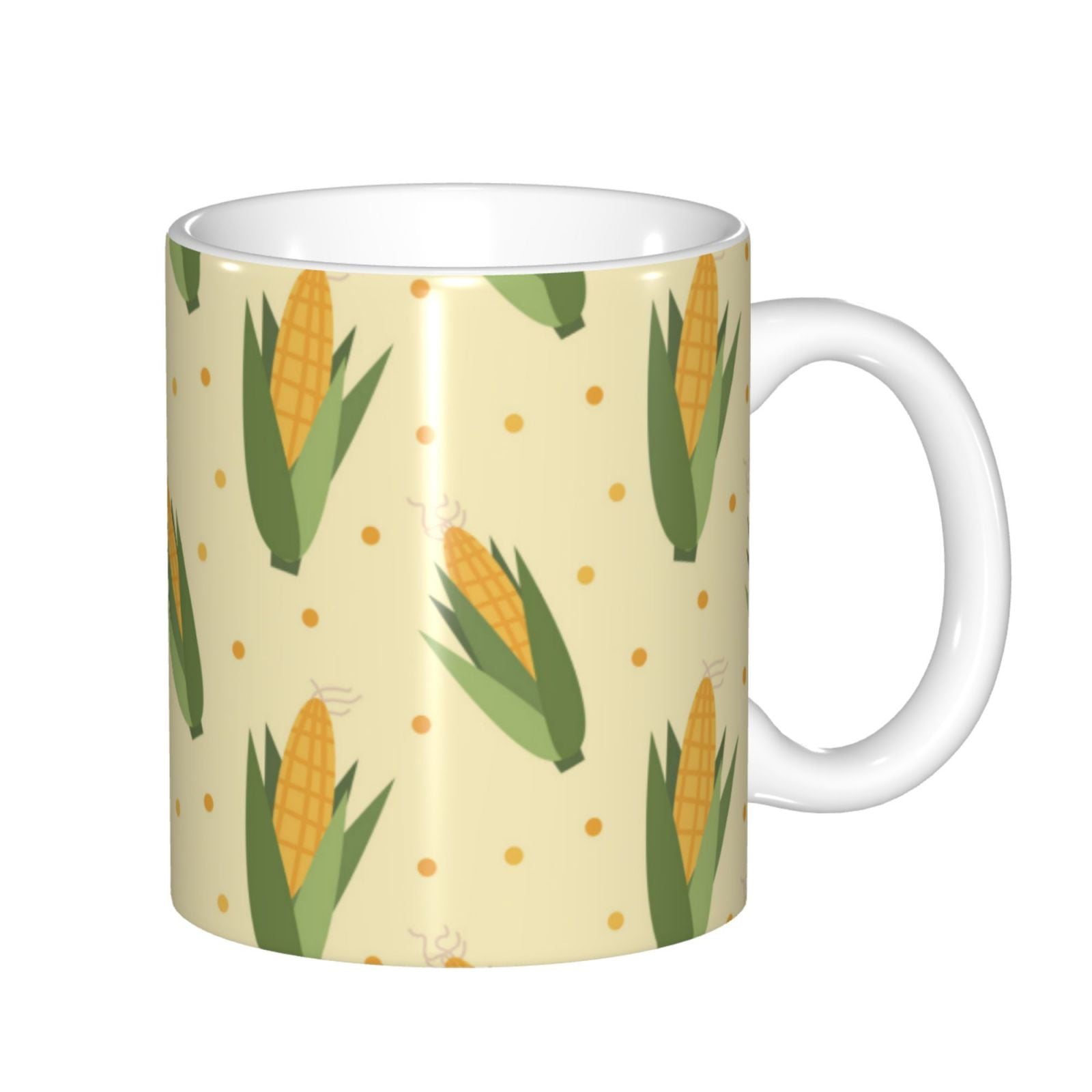 Yiaed Yellow Corn Print Ceramics Coffee,Large Handle Design,Extra Large ...
