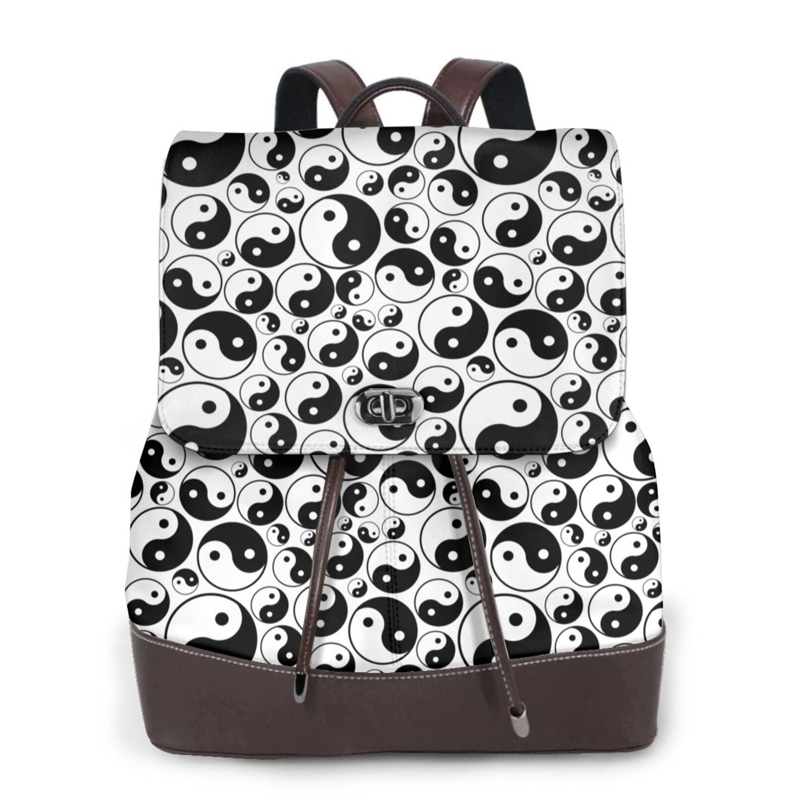 Yiaed Yin And Yang Print Laptop Backpack for Women Slim Computer Bag ...