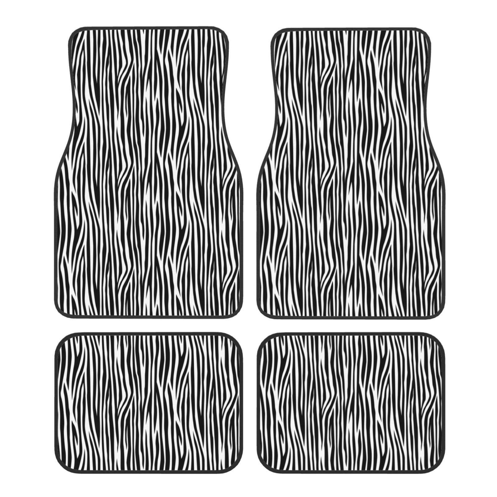 Yiaed Zebra Skin Print Carpet Floor Mats for Cars, Auto Accessories ...