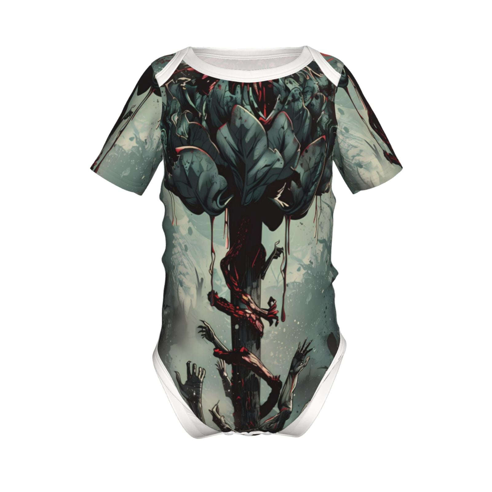 Yiaed Zombie Flower Apocalypse Print Infant Climbing Short Sleeve ...