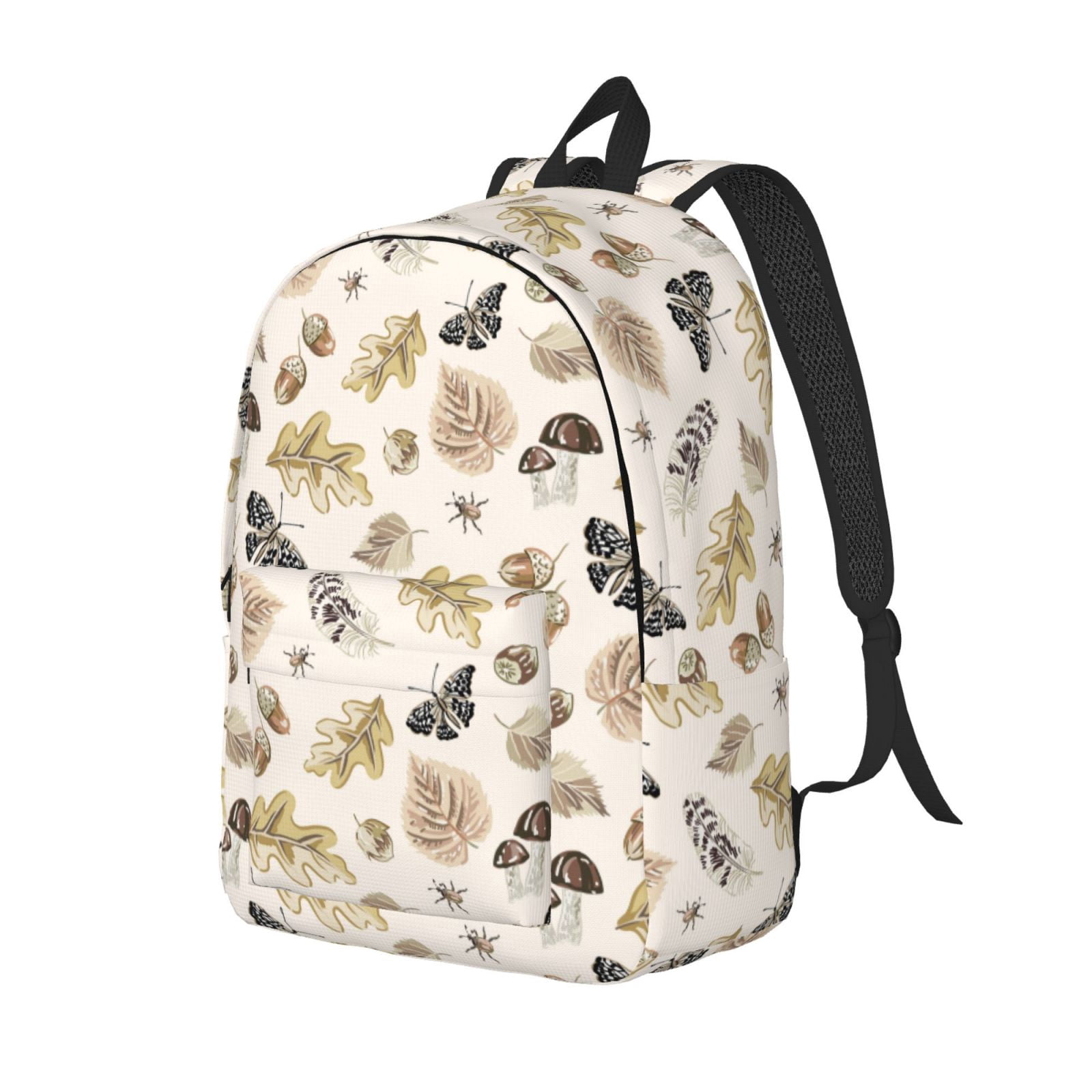 Yiaed nuts leaf Butterfly Print Laptop Backpack Travel Canvas Backpack ...
