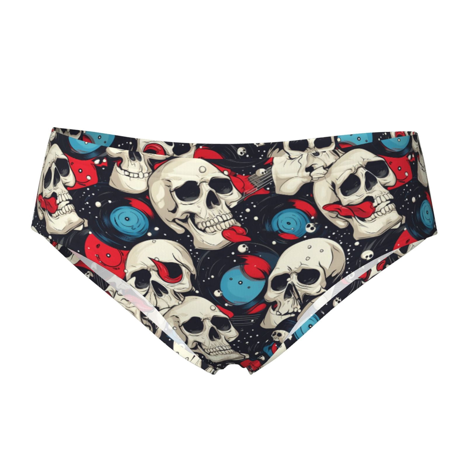 Yiaed rock record Skull artist Pattern Underwear for Women Low Waisted ...
