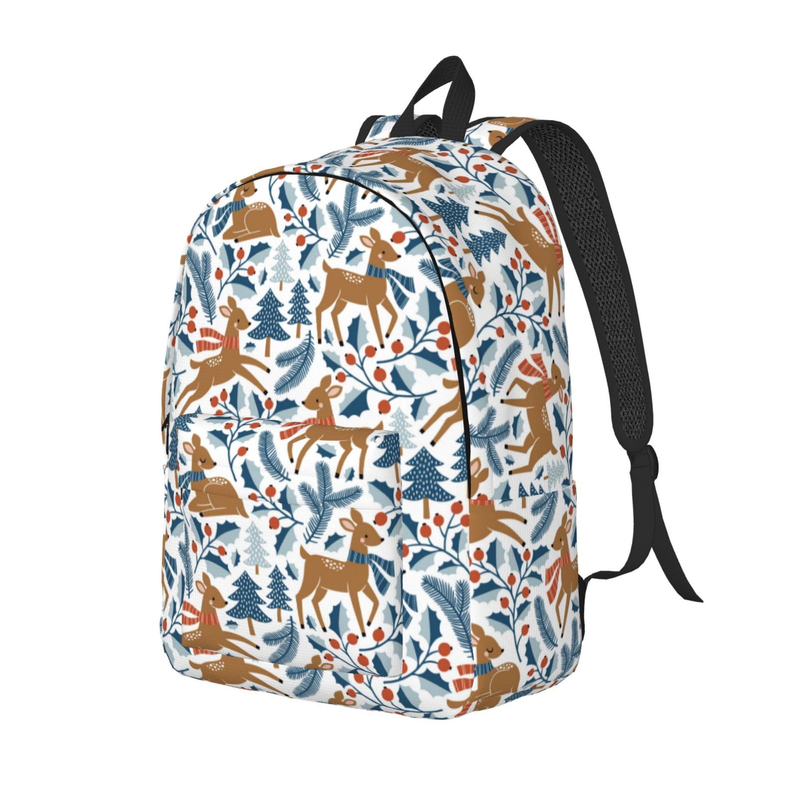 Yiaed winter Scarf deer Print Laptop Backpack Travel Canvas Backpack ...