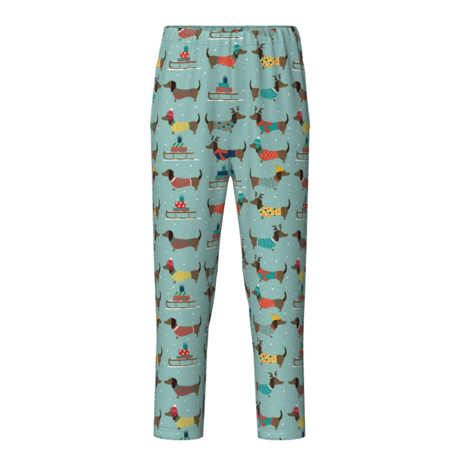 Yiaed winter ski Dachshund Print Teenagers' Lounge Pants, Loose PJ ...