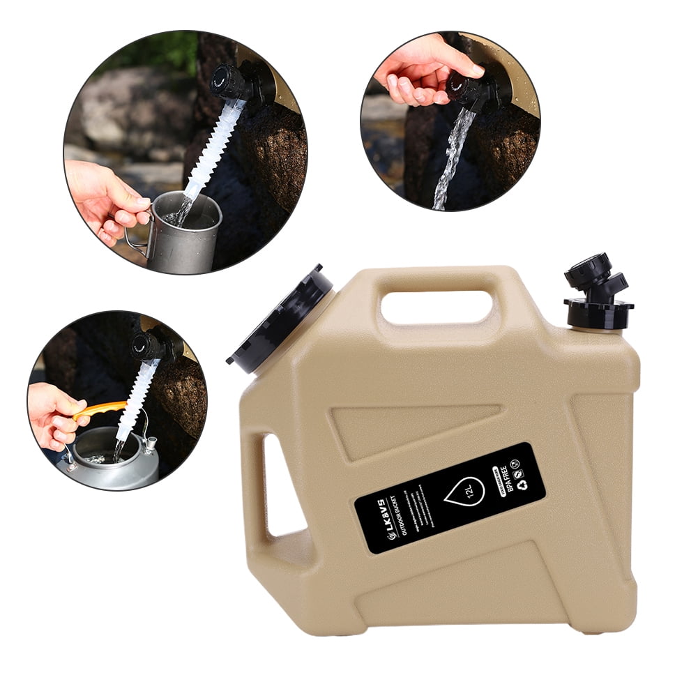 Yiaieng 12L Camping Water Container with Spigot, Portable Camping Water ...