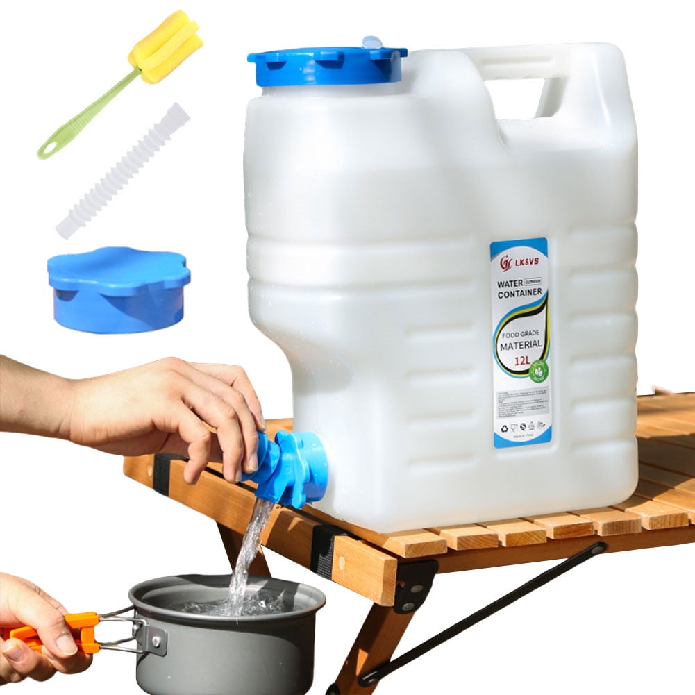 Yiaieng 12L Camping Water Jug with Faucet, Portable Water Containers ...