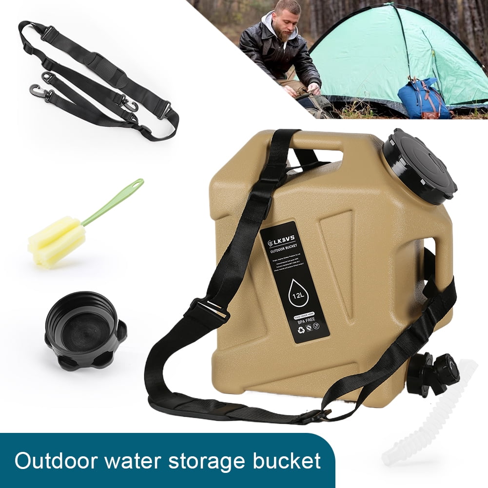 Yiaieng 12L Camping Water Jug, Portable Car Water Tank with Faucet, BPA ...