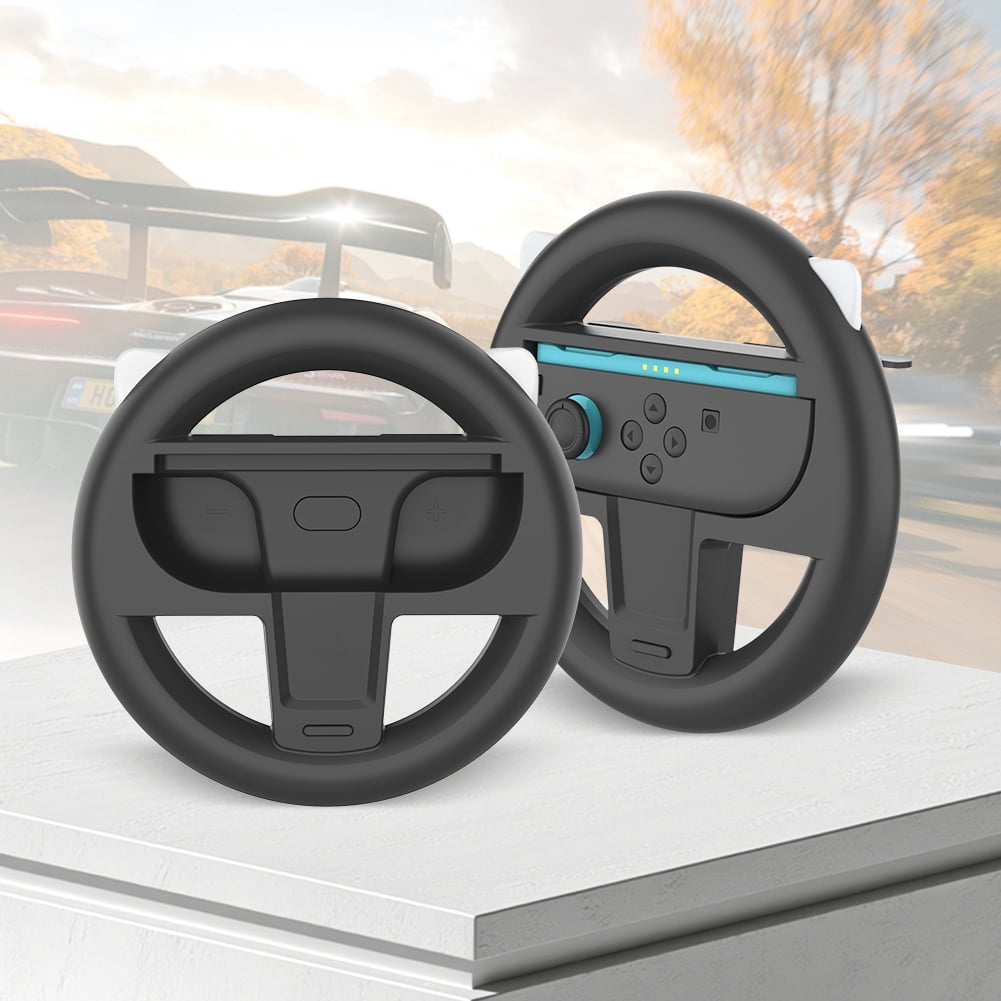 Yiaieng 2PCS Racing Steering Wheels with Light Cat Ear Gamepad Handle Grips for Ns2 Game ...