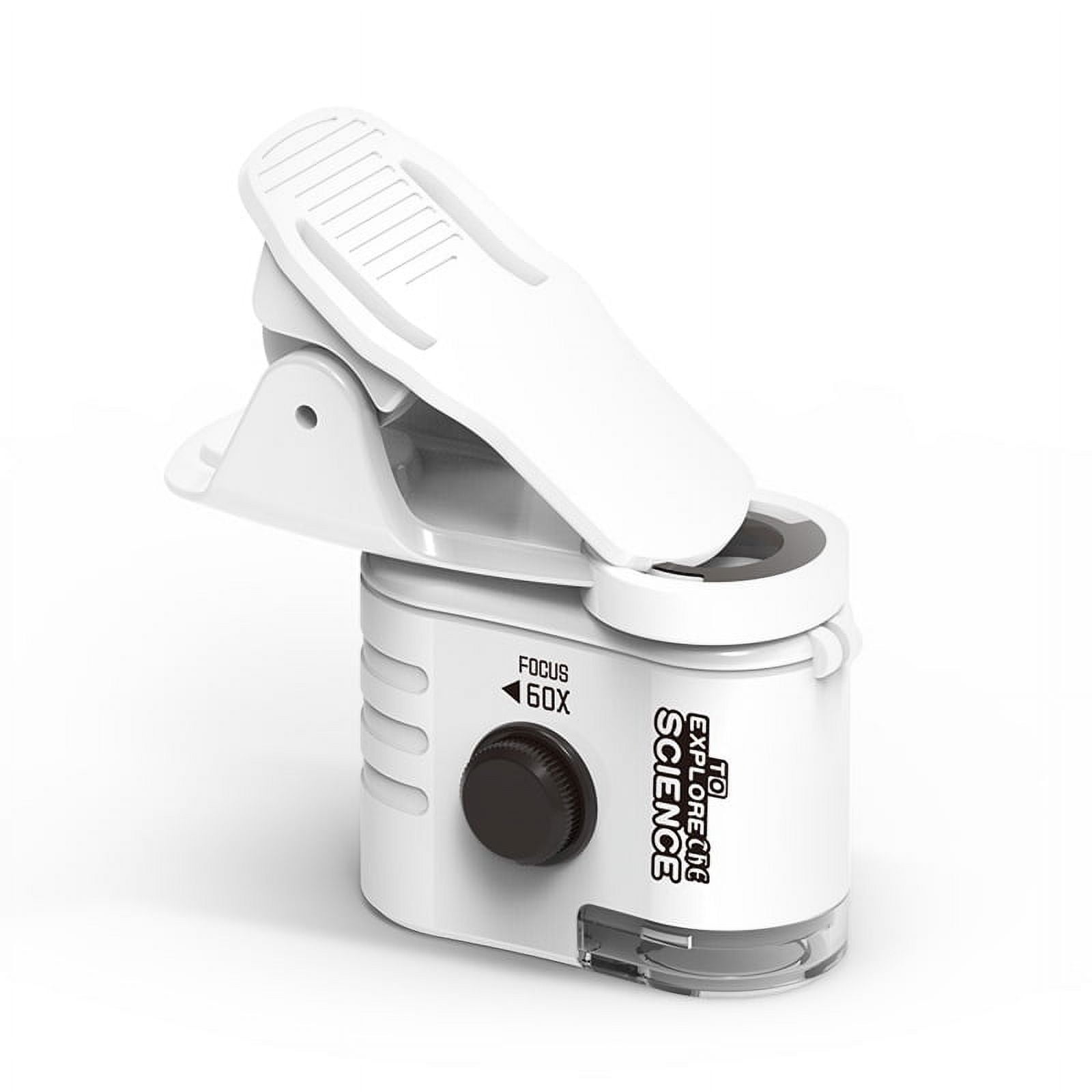 Yiaieng 60X Micromini Pocket Microscope with Led Flashlight Handheld ...