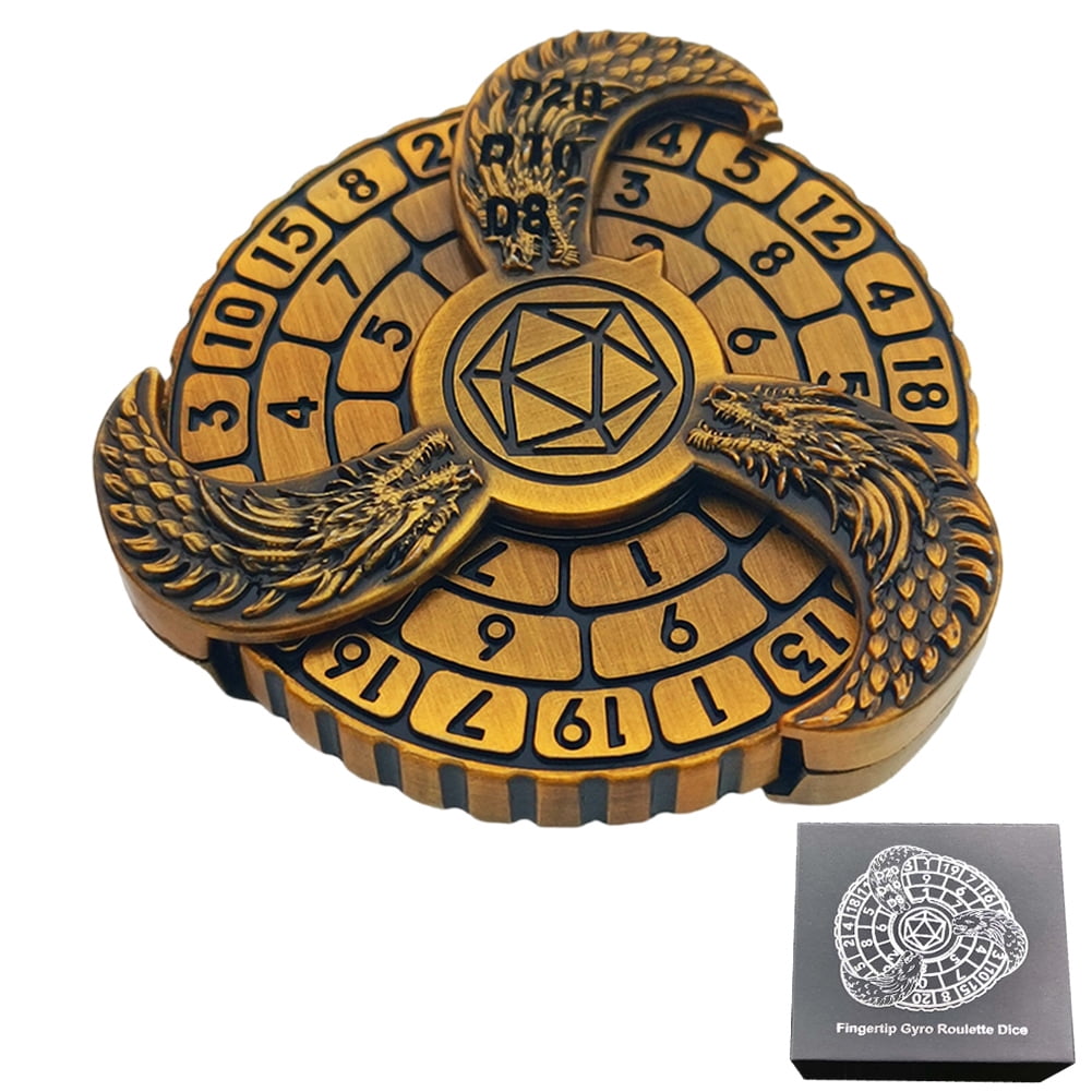 Yiaieng 7-in-1 DND Metal Fingertip Gyro Dice Dragon Compass Dice 360 ...