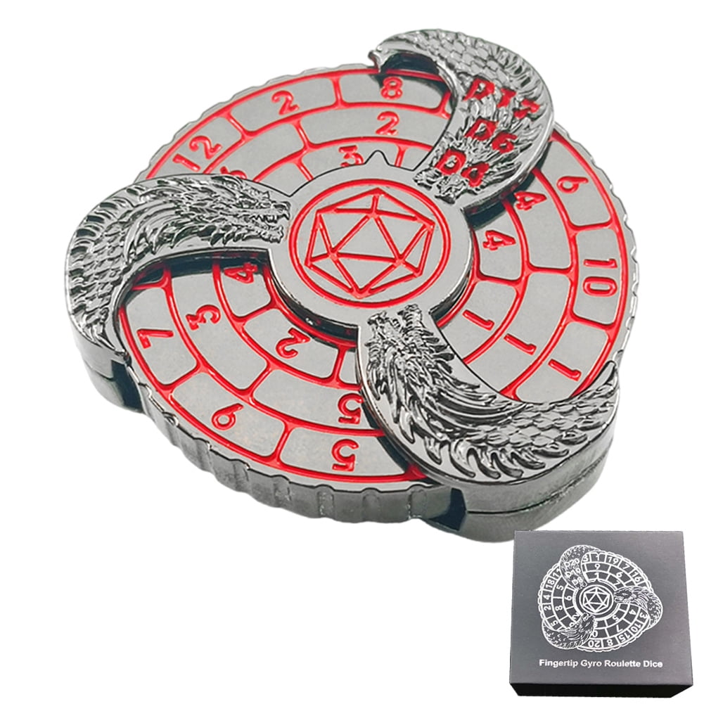 Yiaieng 7-in-1 DND Metal Fingertip Gyro Dice Dragon Compass Dice 360 ...
