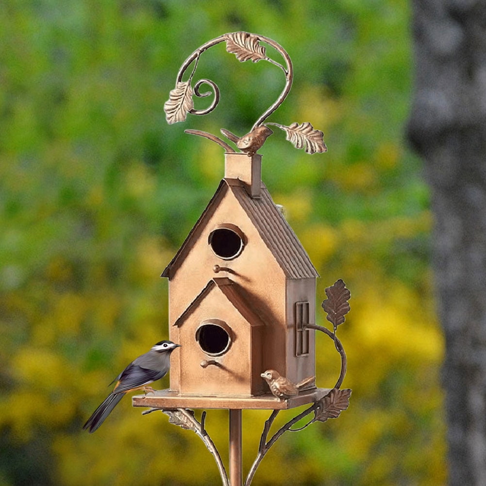 Yiaieng Birdhouse Garden Stakes, Birdhouse Garden Stakes Metal Bird ...