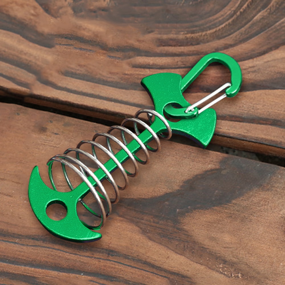 Yiaieng Camping Deck Peg Tent Rope Buckle, Camping Fishbone Ground Nail ...