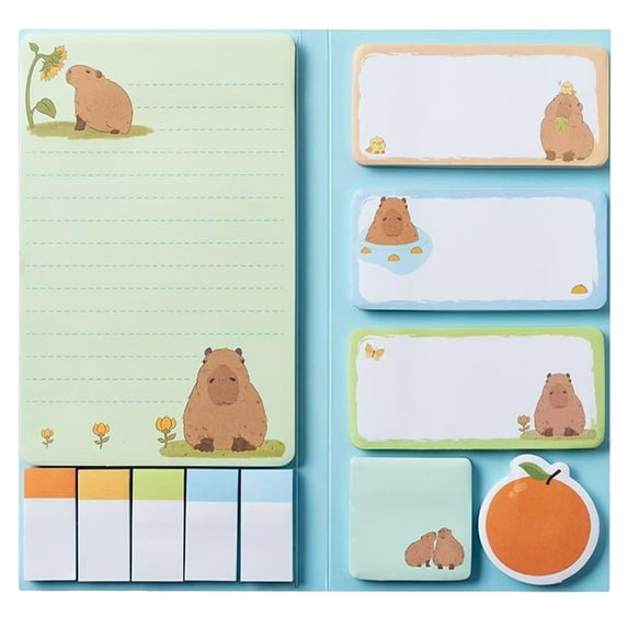 Yiaieng Capybara Sticky Notes Set Reusable Notes Combination Writing ...