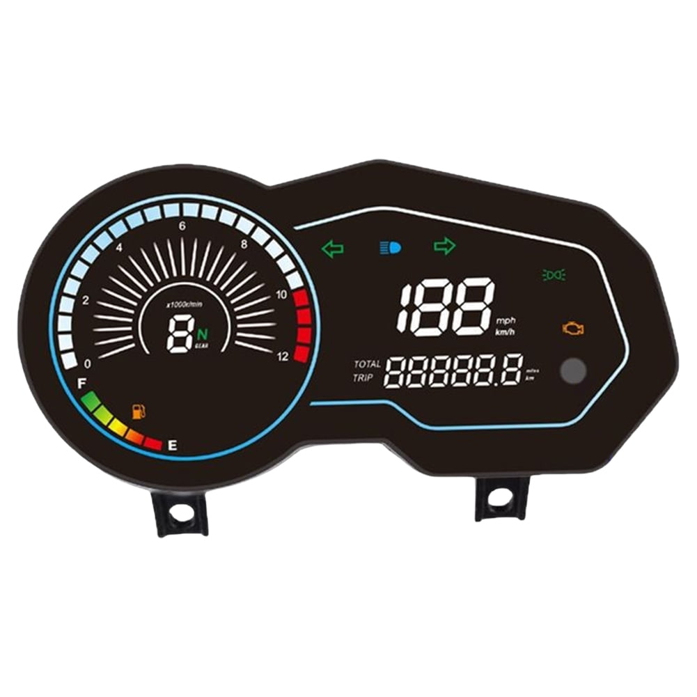 Yiaieng Digital Motorcycle Speedometer Waterproof Led Moto Gauge ...