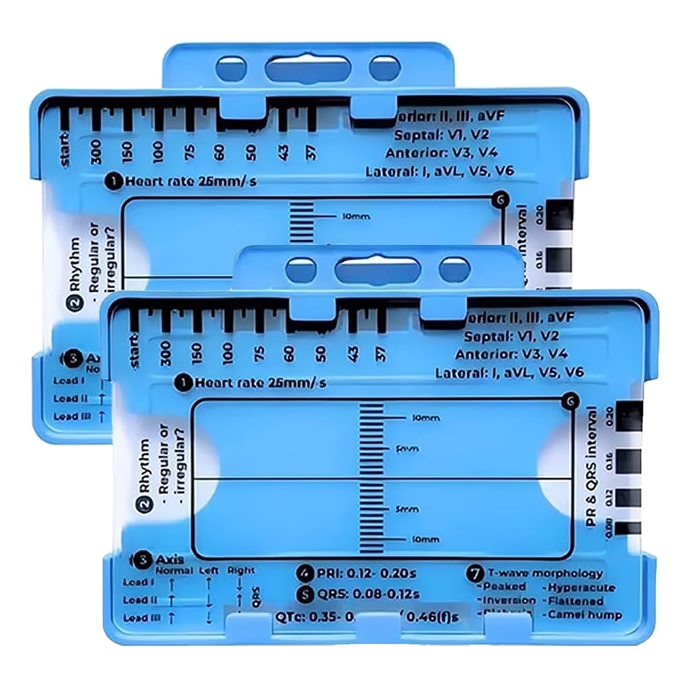 Yiaieng Ecg 7 Step Ruler Transparent Ekg Calipers Measuring Tool ...