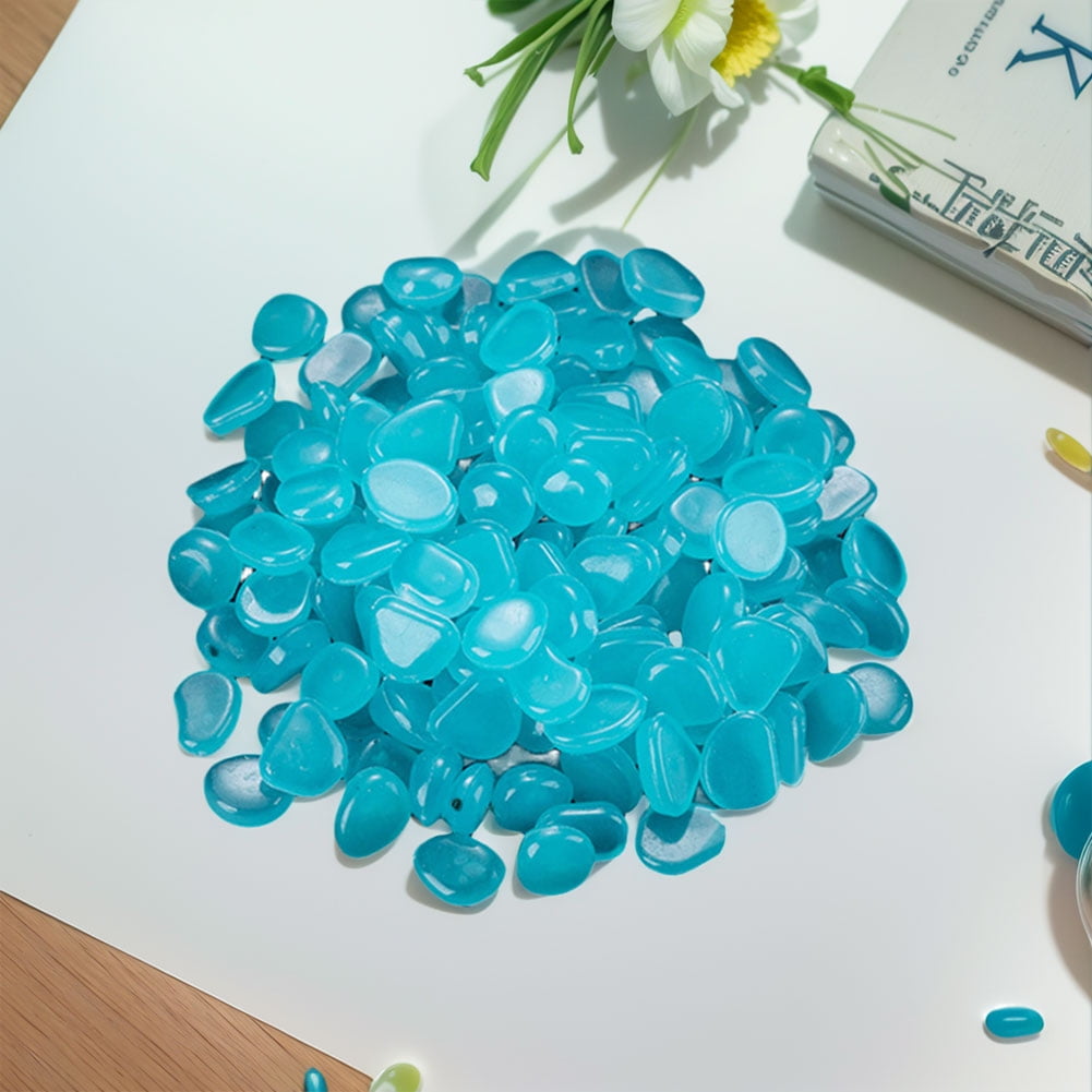 Yiaieng Garden Pebbles, 100Pcs Reusable Glow In The Dark Pebbles for ...