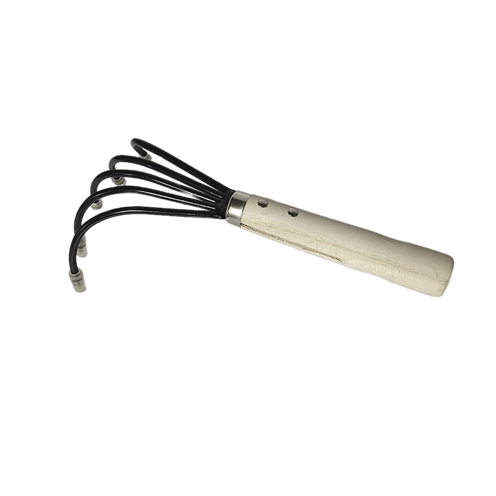 Yiaieng Hand Cultivator, 5-Claw Rake Garden Hand Rake Tool with Wooden ...