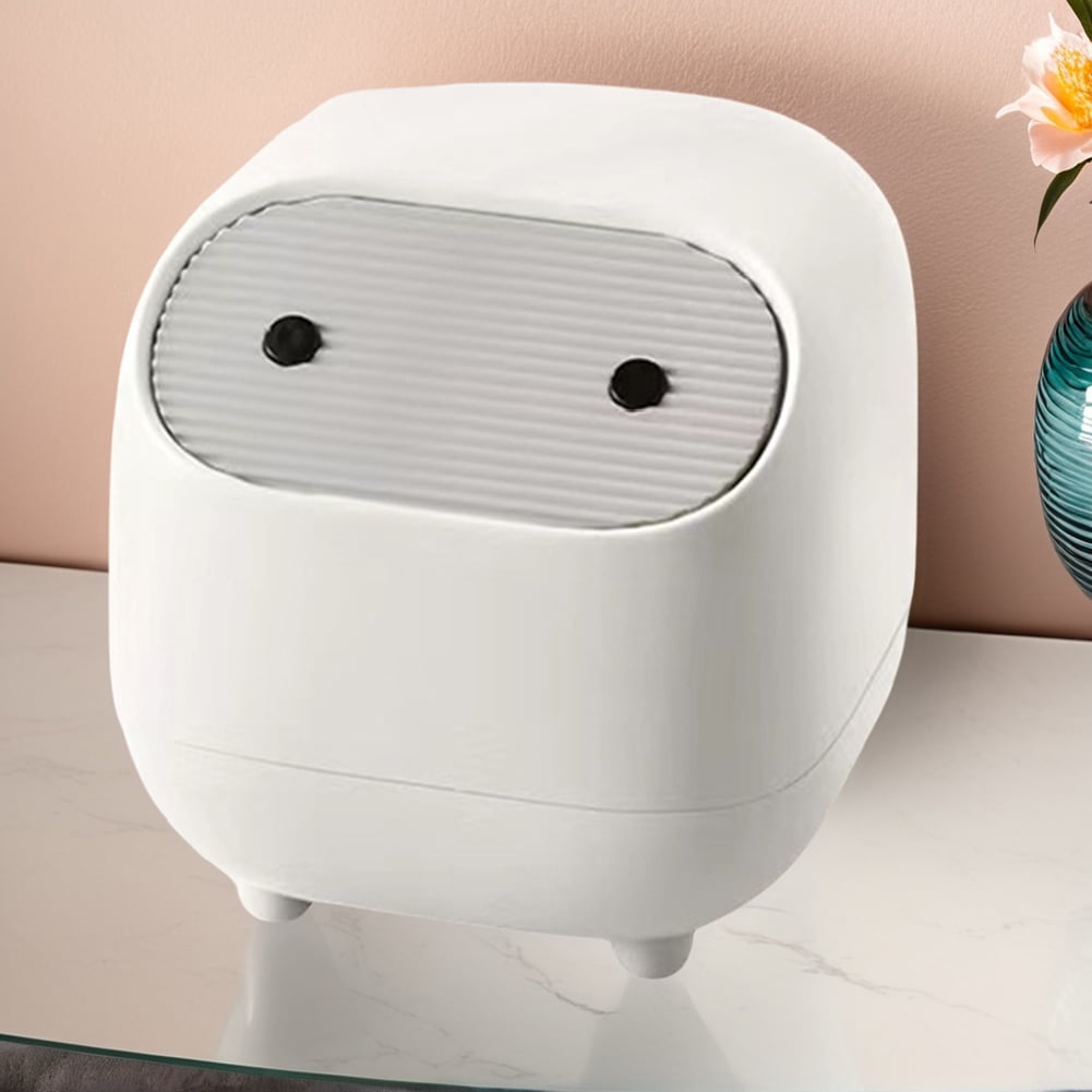 Yiaieng Kitchen Gadgets Desktop Trash Bin with Lid Press Type Can for ...