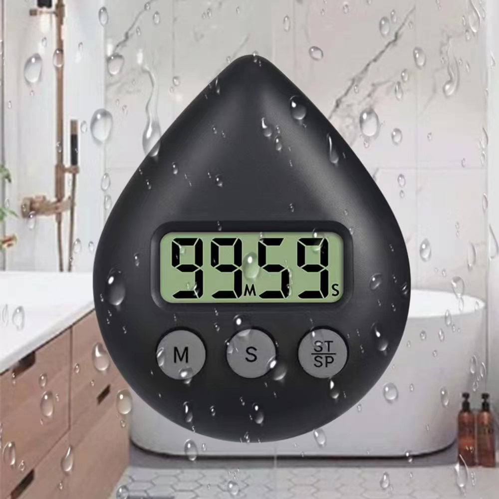 Yiaieng Kitchen Timer, Digital Timer Waterproof Shower Timer Kitchen ...