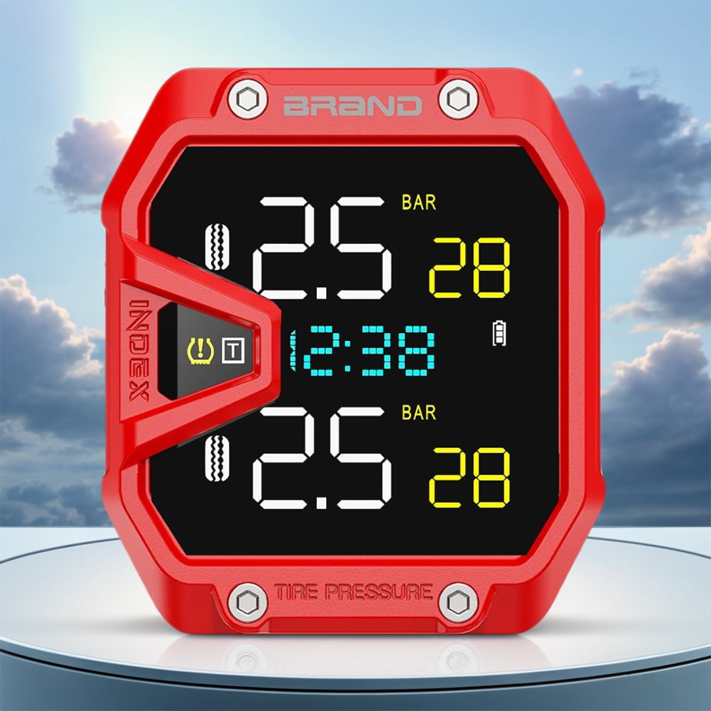 Yiaieng Motorcycle Tpms Ip65 Waterproof Tire Pressure Monitor Sensor ...