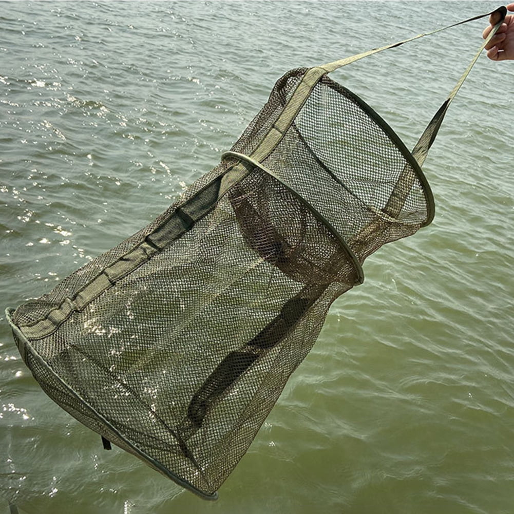 Yiaieng Portable Fishing Net, Mesh Fishing Cage Collapsible Fish Trap ...