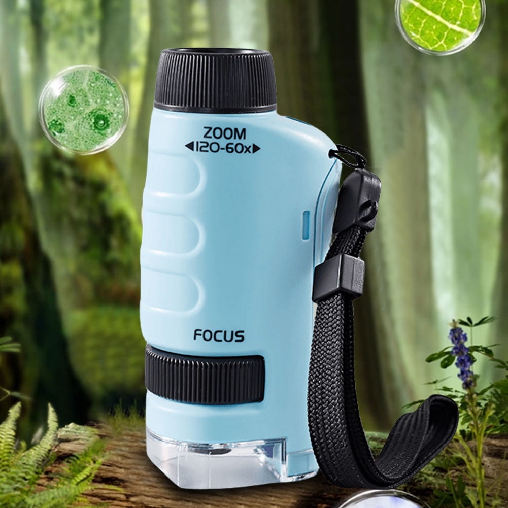 Yiaieng Portable LED Lighted Microscope, 60x-120x Magnification Mini ...