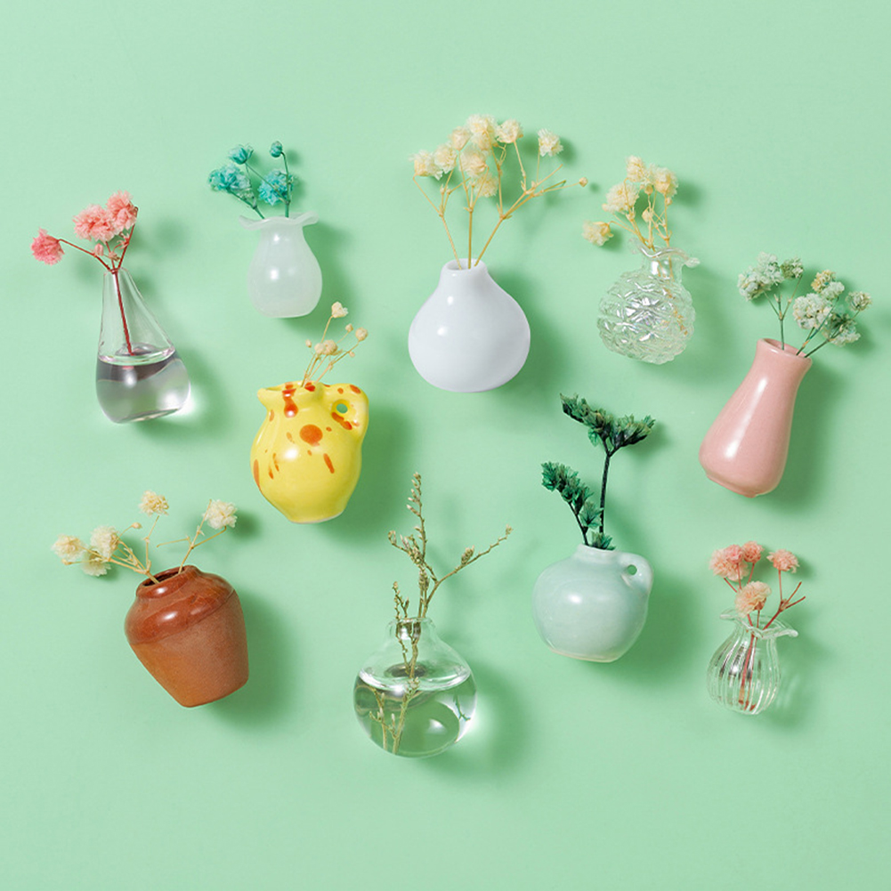 Yiaieng Refrigerator Magnets, Cute Ceramic Vase Refrigerator Magnets ...