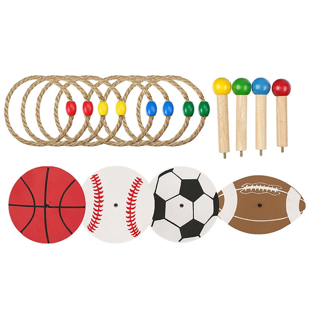Yiaieng Rope Toy Set Outdoor Toss Rings Backyard Games for & Adults ...