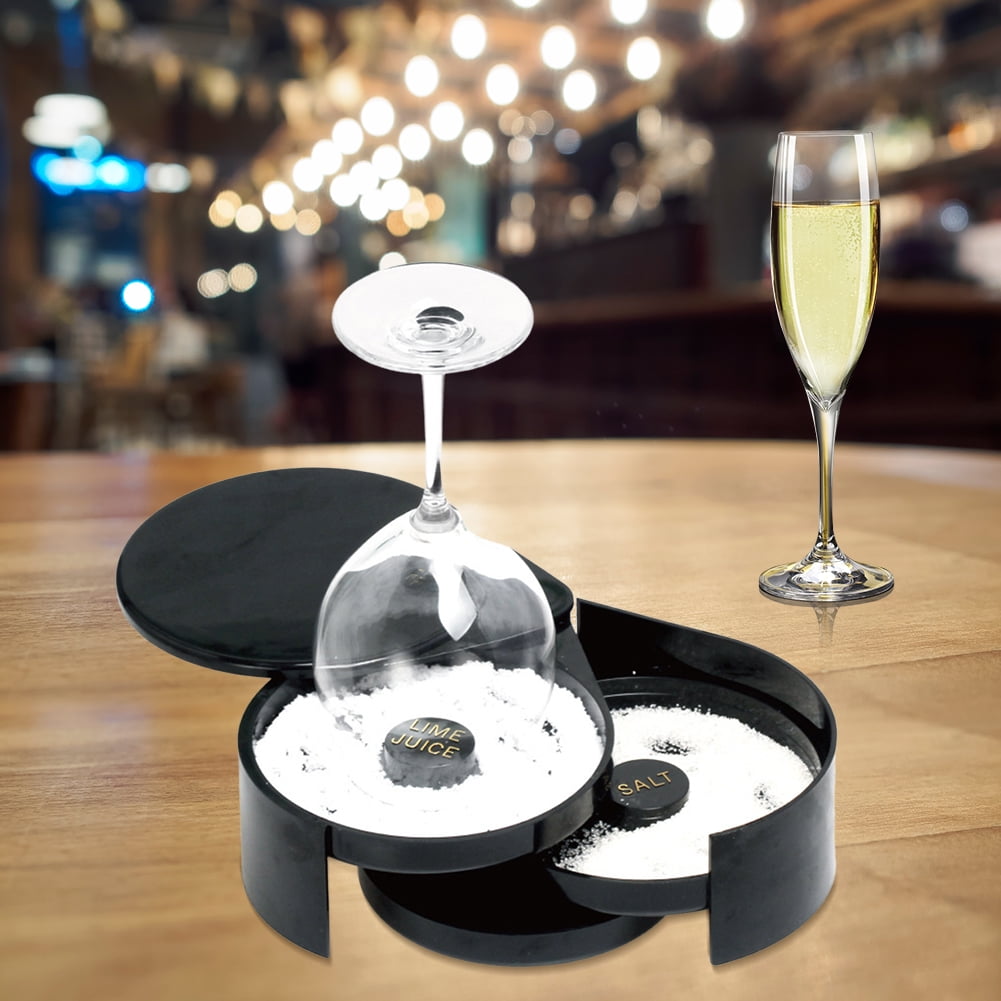 Yiaieng Rotating Lime Juice Glass Rimmer, 3 Tier Bar Glass Rimmer ...