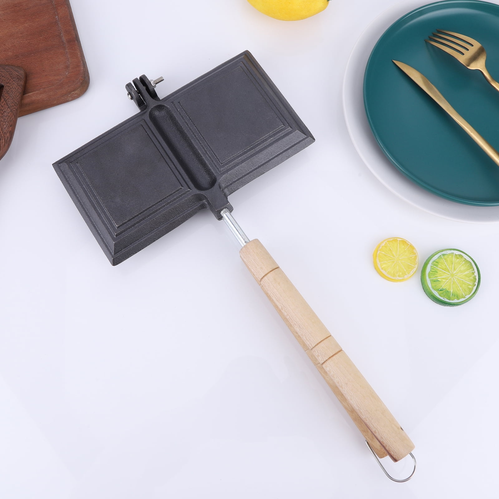 Yiaieng Sandwich Maker, Cast Iron Sandwich Maker Double Sided Sandwich ...