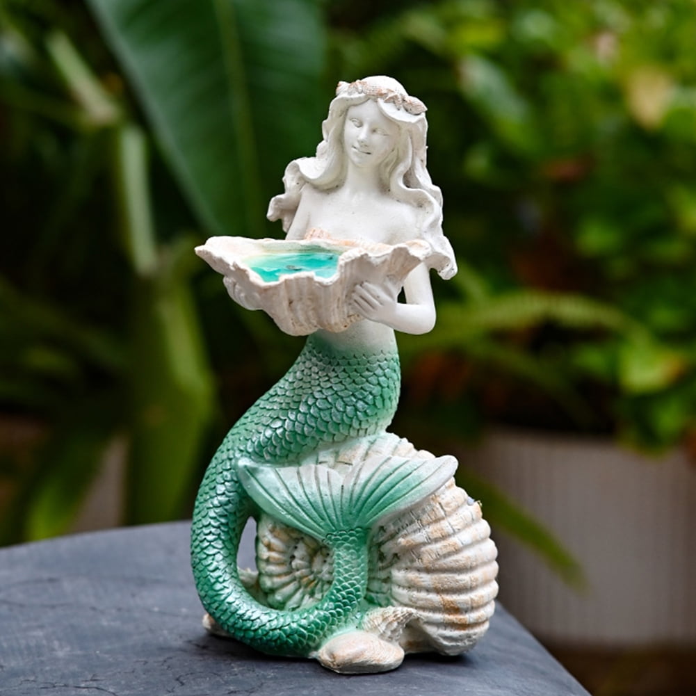 Yiaieng Solar Garden Light, Solar Mermaid Statue Light Led Garden Light ...